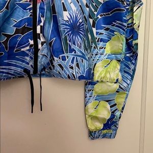 Nike | Jackets & Coats | Nwt Nike Multicolored Cropped Loose Fit Jacket ...